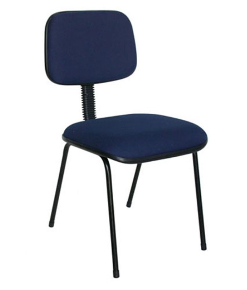 Cadeira Secretária Fixa Palito Linha Square Azul Cadeira Secretária Fixa Palito Linha Square Azul