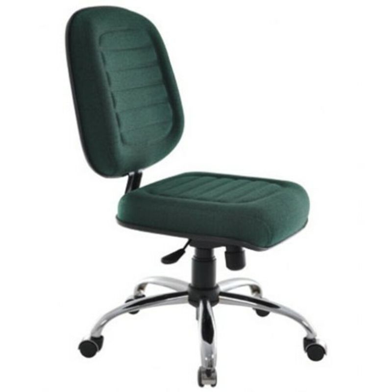 Cadeira Diretor sem Braços Linha Blenda Base Cromada Verde Cadeira Diretor sem Braços Linha Blenda Base Cromada Verde